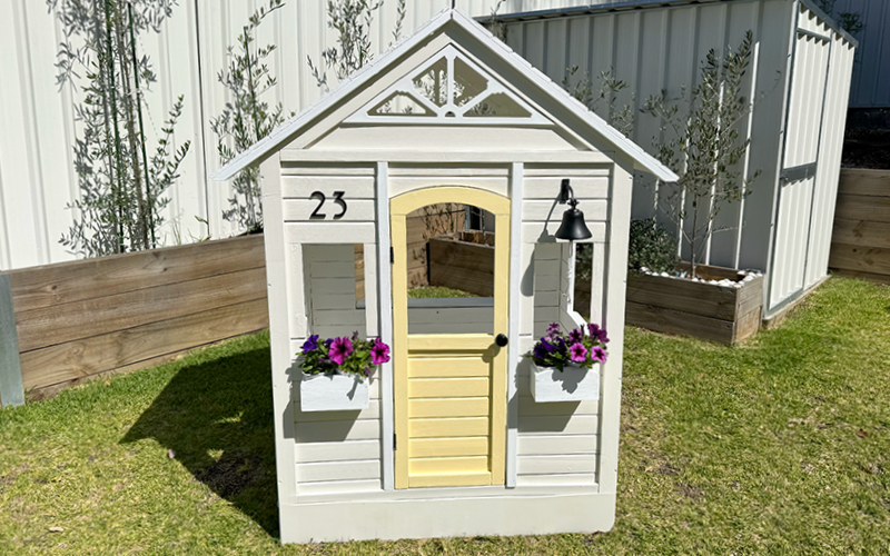 How To Transform An Old Timber Cubby House With Paint - Inspirations Paint