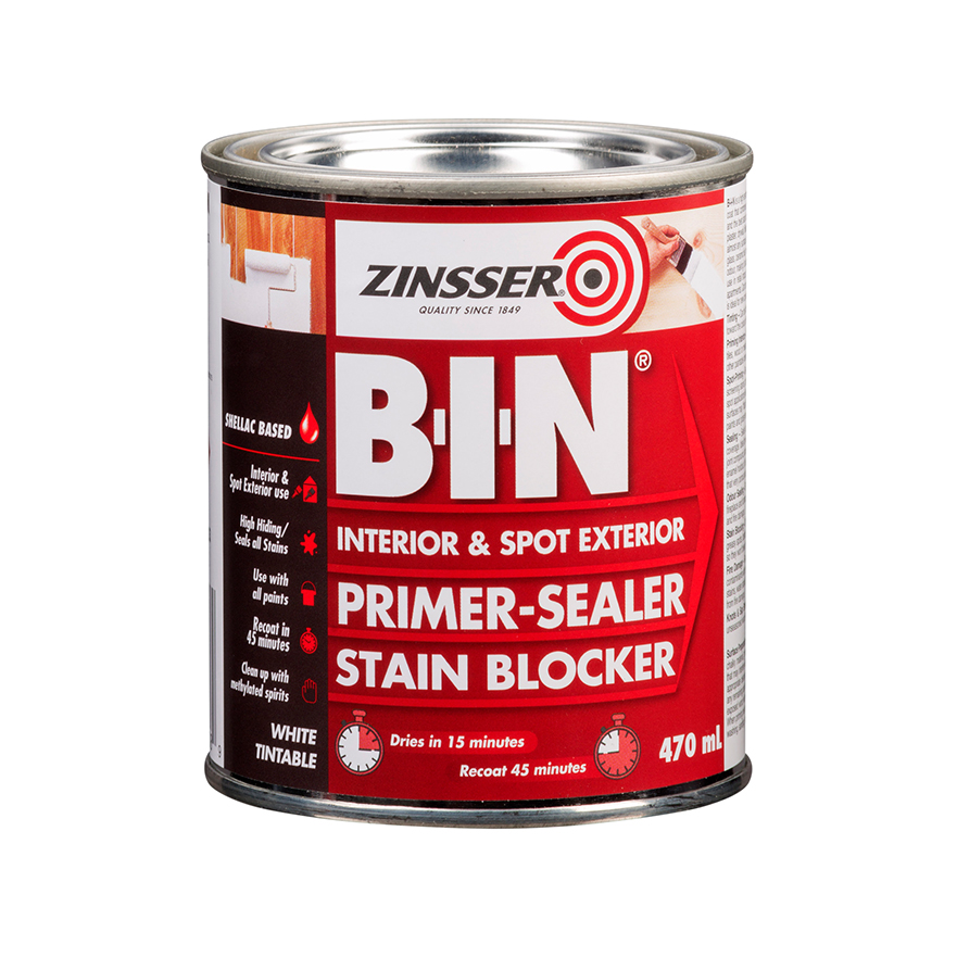 Zinsser B-I-N? Shellac-Based Primer Sealer Stain Killer 470ml ...