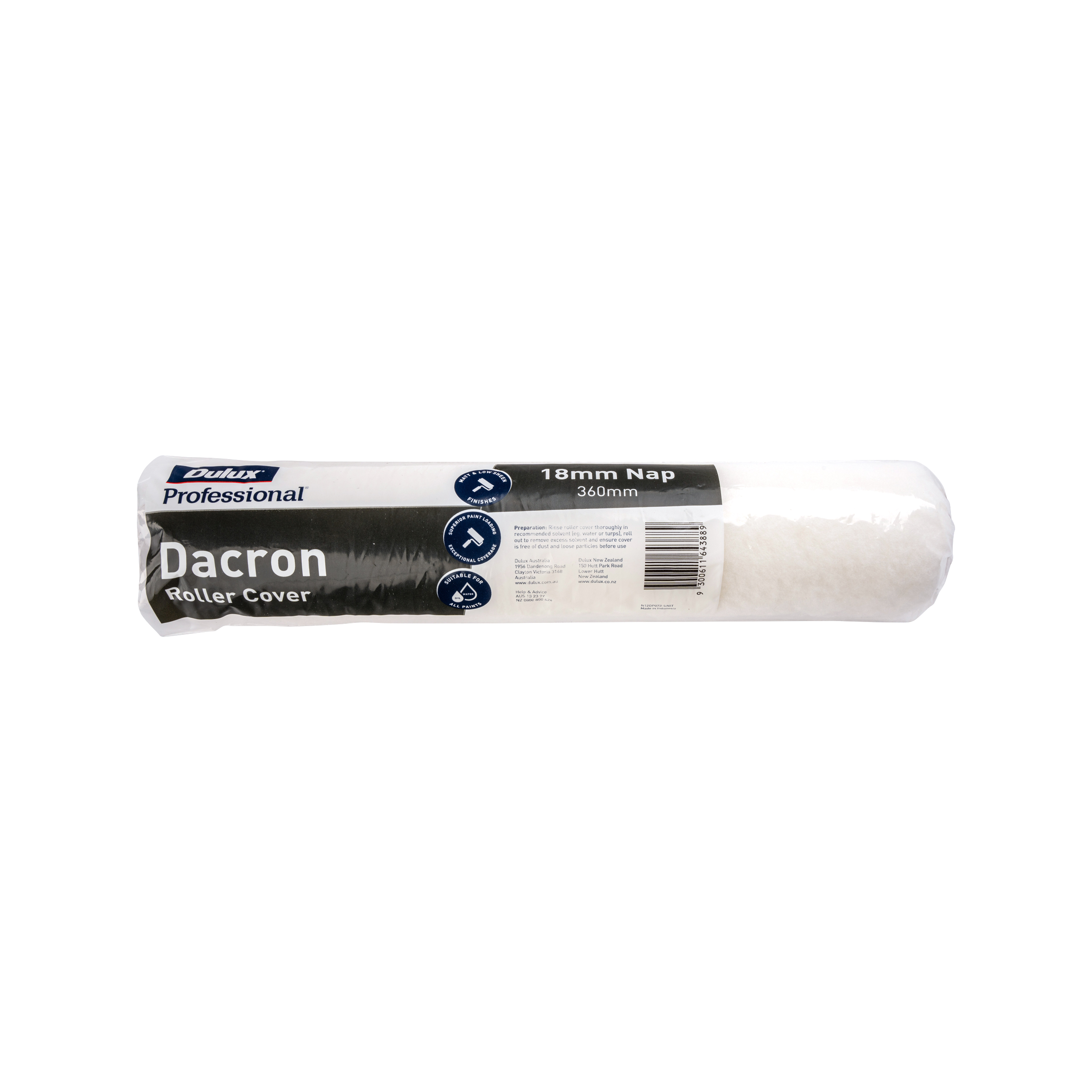 Dulux Professional Dacron Roller Cover 18mm x 360mm - Inspirations Paint