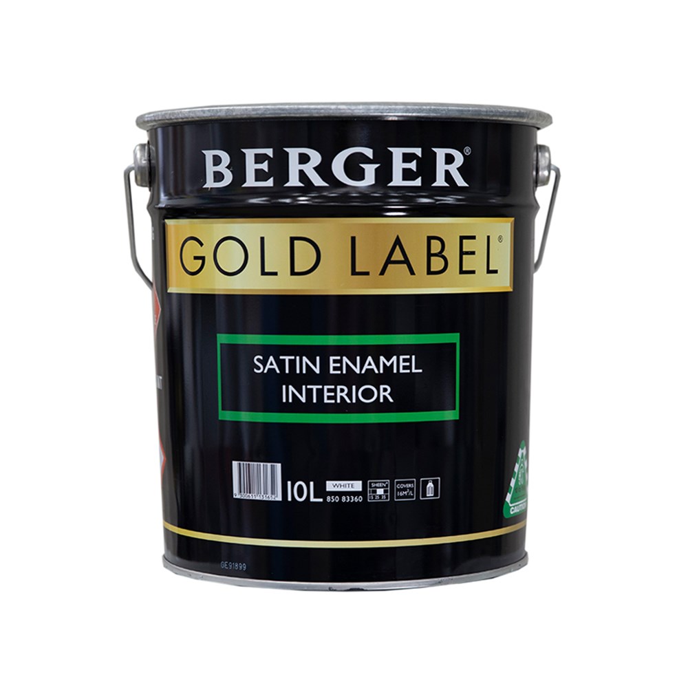 Berger Gold Label Interior Enamel Satin White 10L - Inspirations Paint