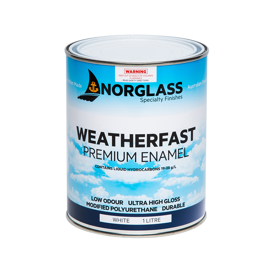 Norglass Weatherfast Premium Enamel Gloss White 4L - Inspirations Paint