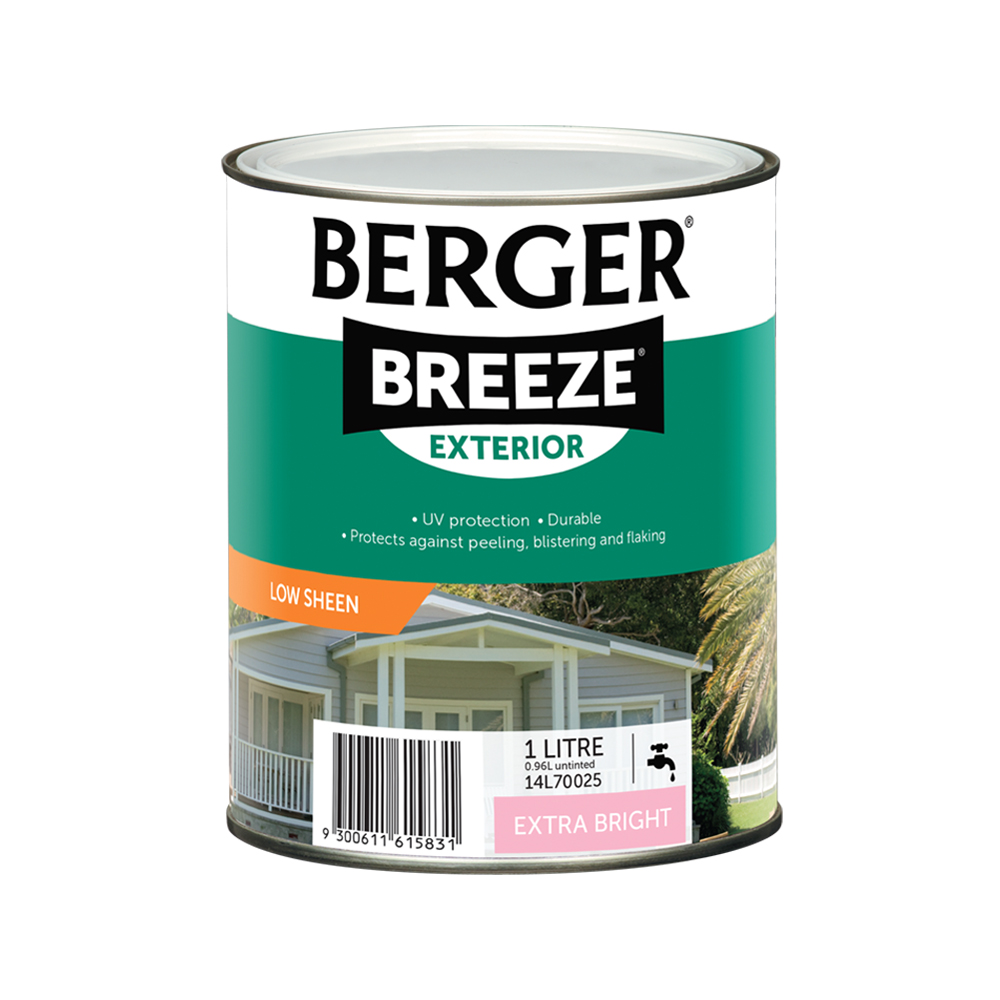 Berger Breeze Exterior Low Sheen Extra Bright 4L - Inspirations Paint