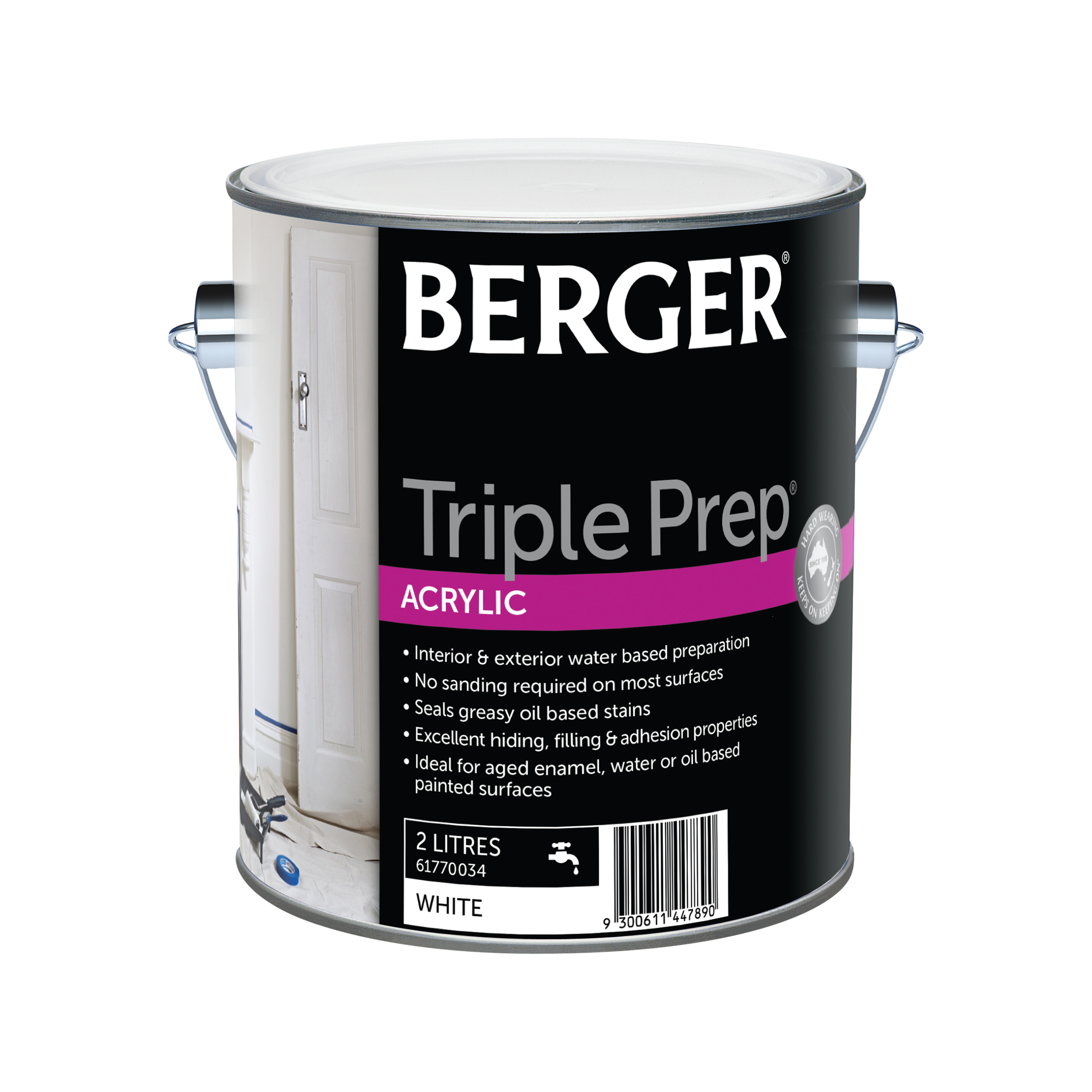Berger Acrylic Triple Prep White 2L - Inspirations Paint