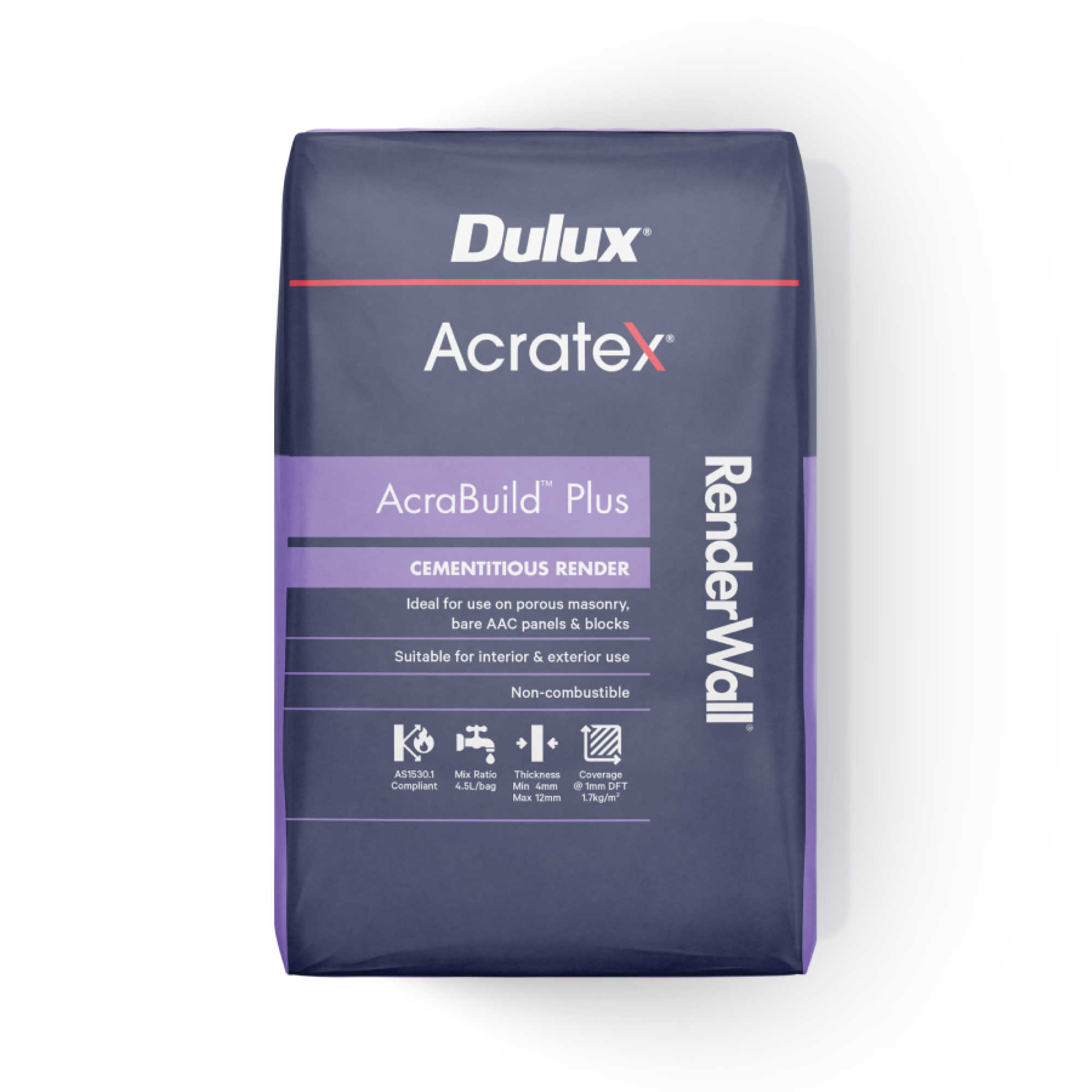 Dulux AcraBuild Plus RenderWall 20kg - Inspirations Paint