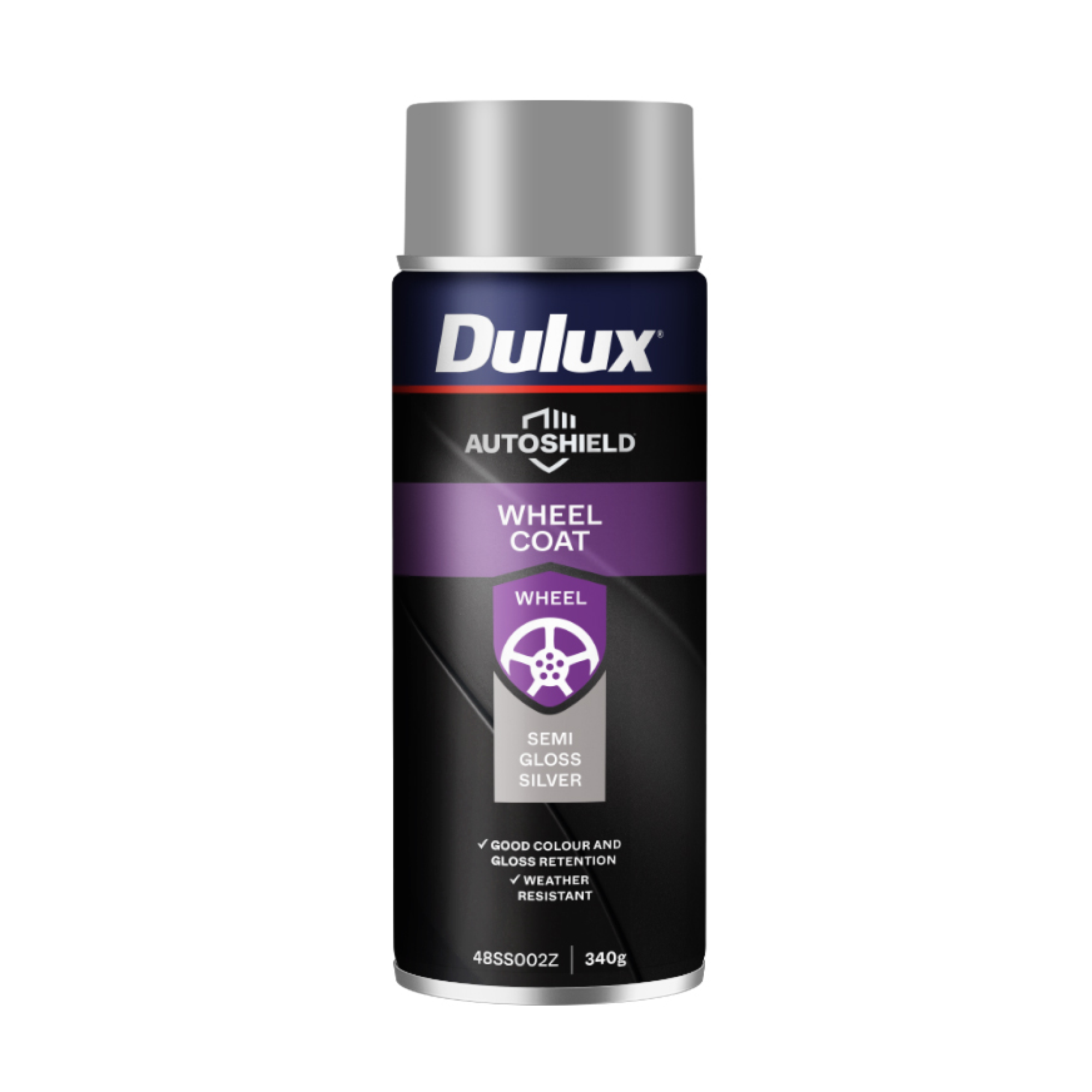 Dulux Autoshield Wheelcoat Semi-Gloss Silver 340g - Inspirations Paint