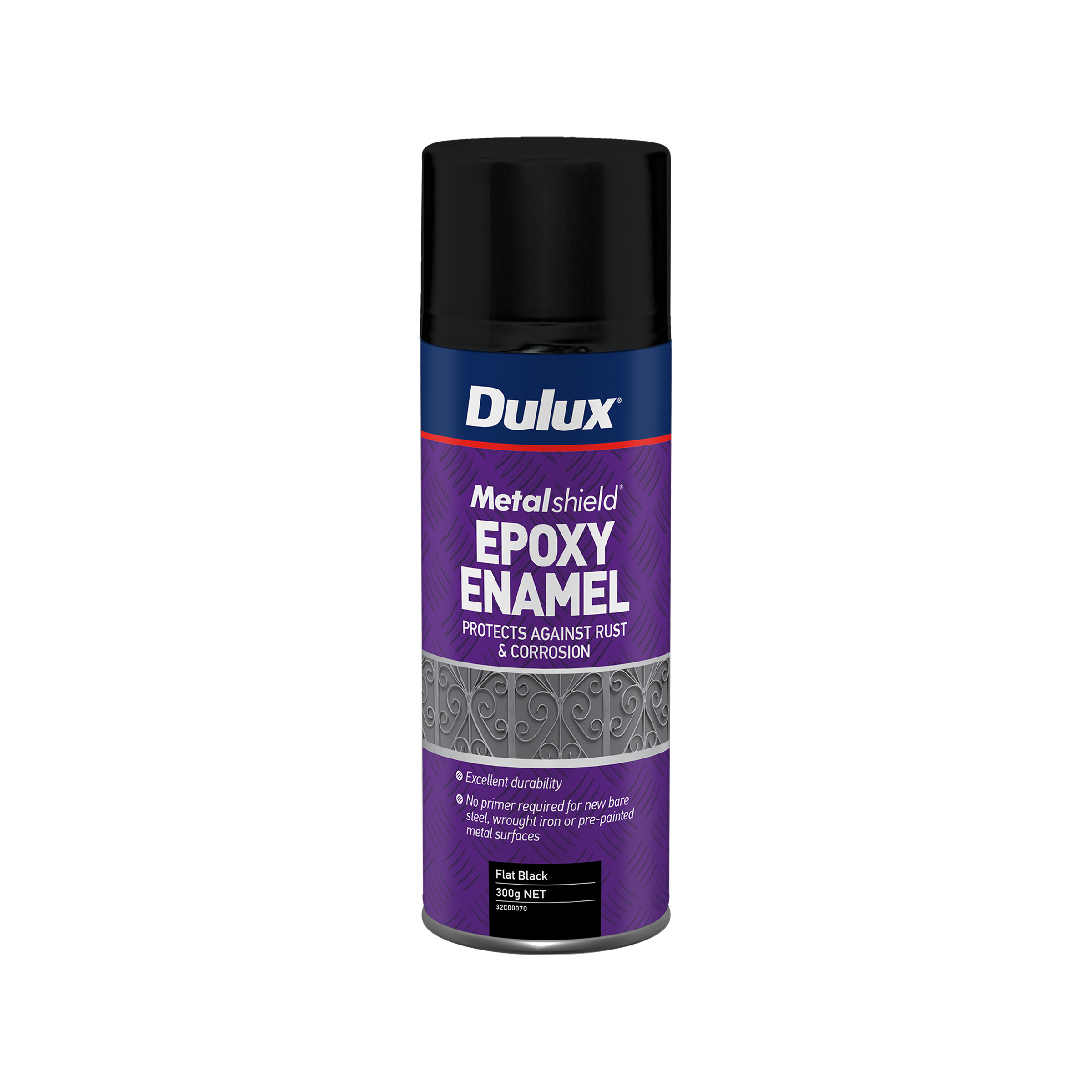 Dulux Metalshield Epoxy Enamel Flat Black 300g - Inspirations Paint