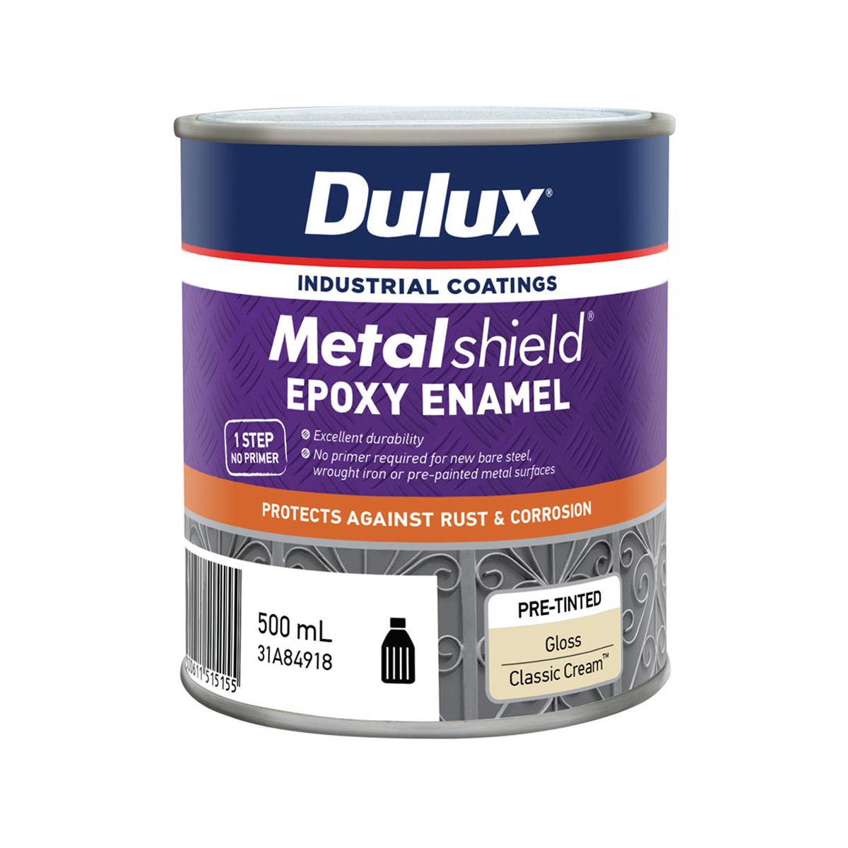 Dulux Metalshield Epoxy Enamel Gloss Classic Cream 500ml - Inspirations ...