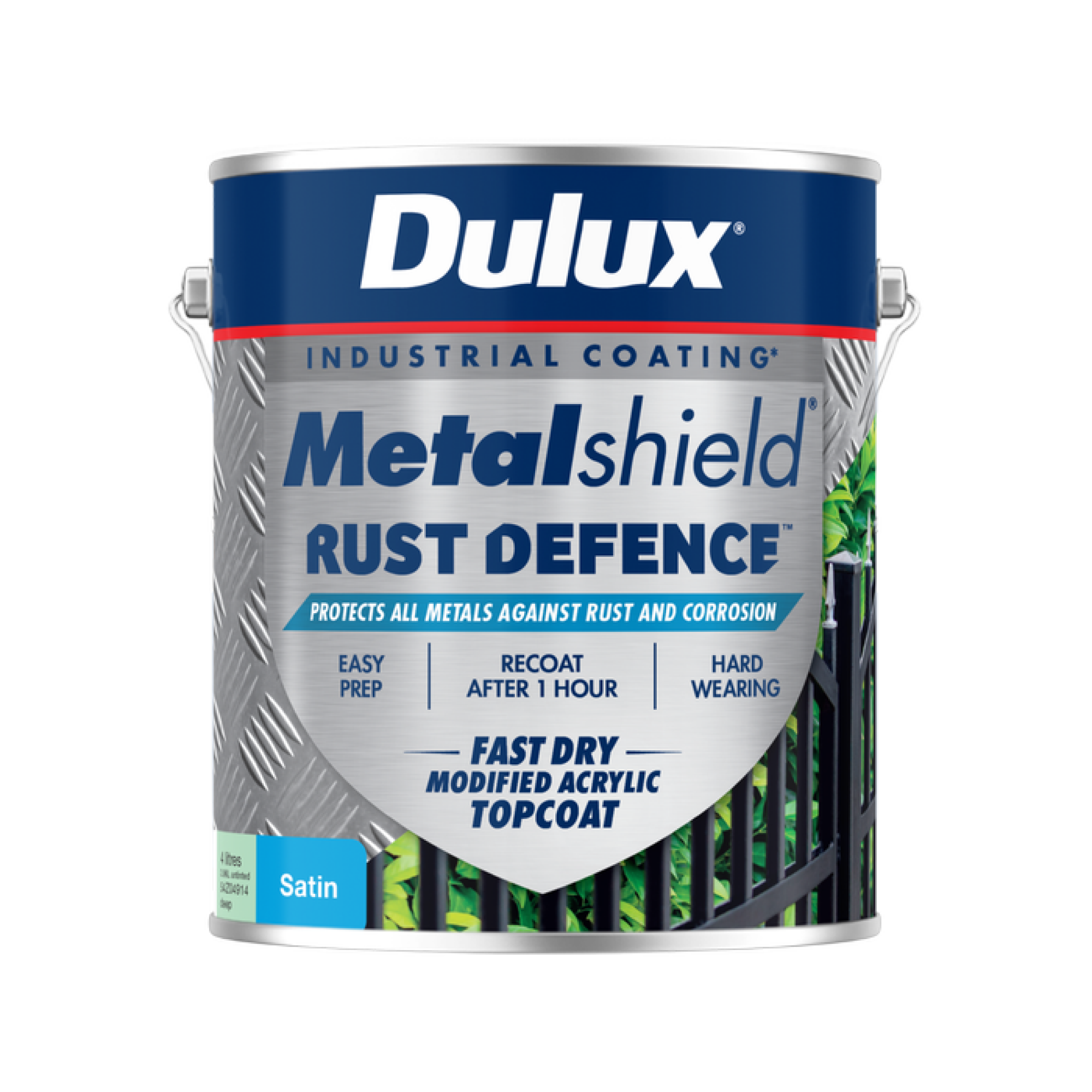 Dulux Metalshield Rust Defence Satin Deep Base 4L - Inspirations Paint