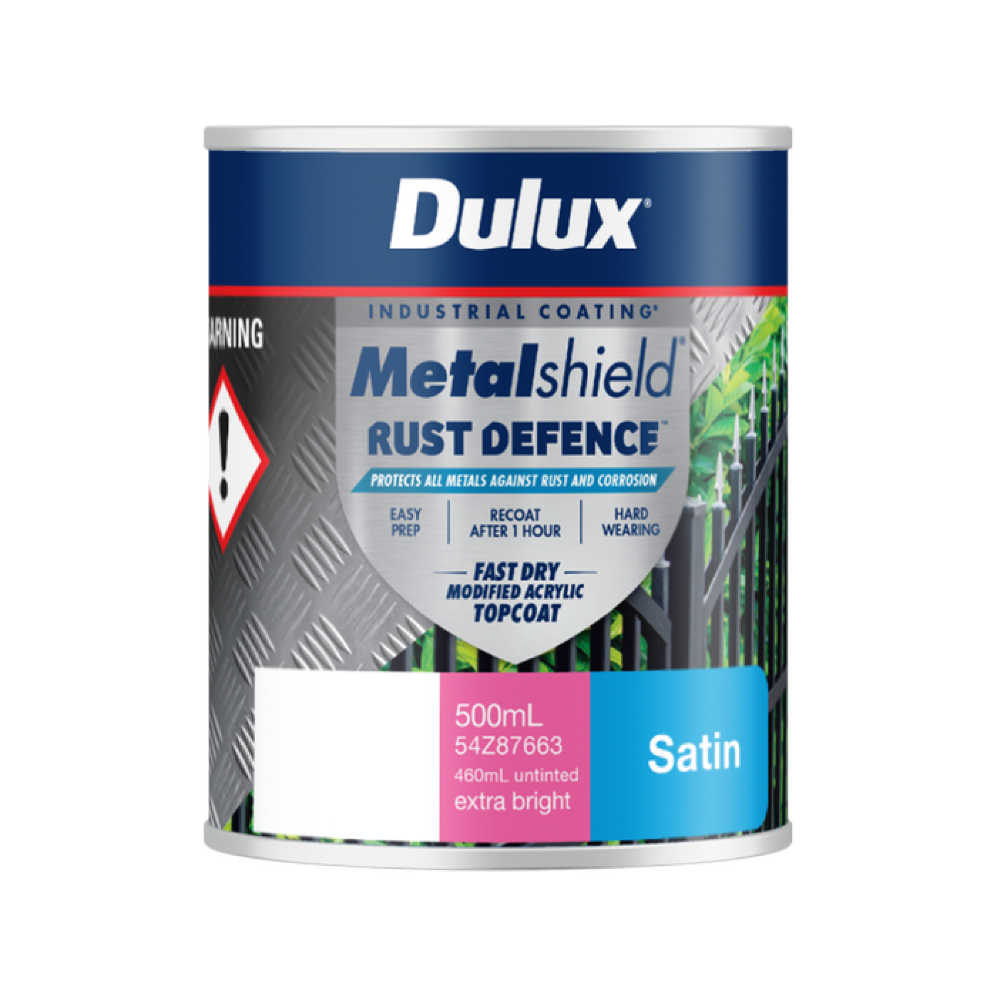 Dulux Metalshield Rust Defence Satin Extra Bright Base 500ml ...