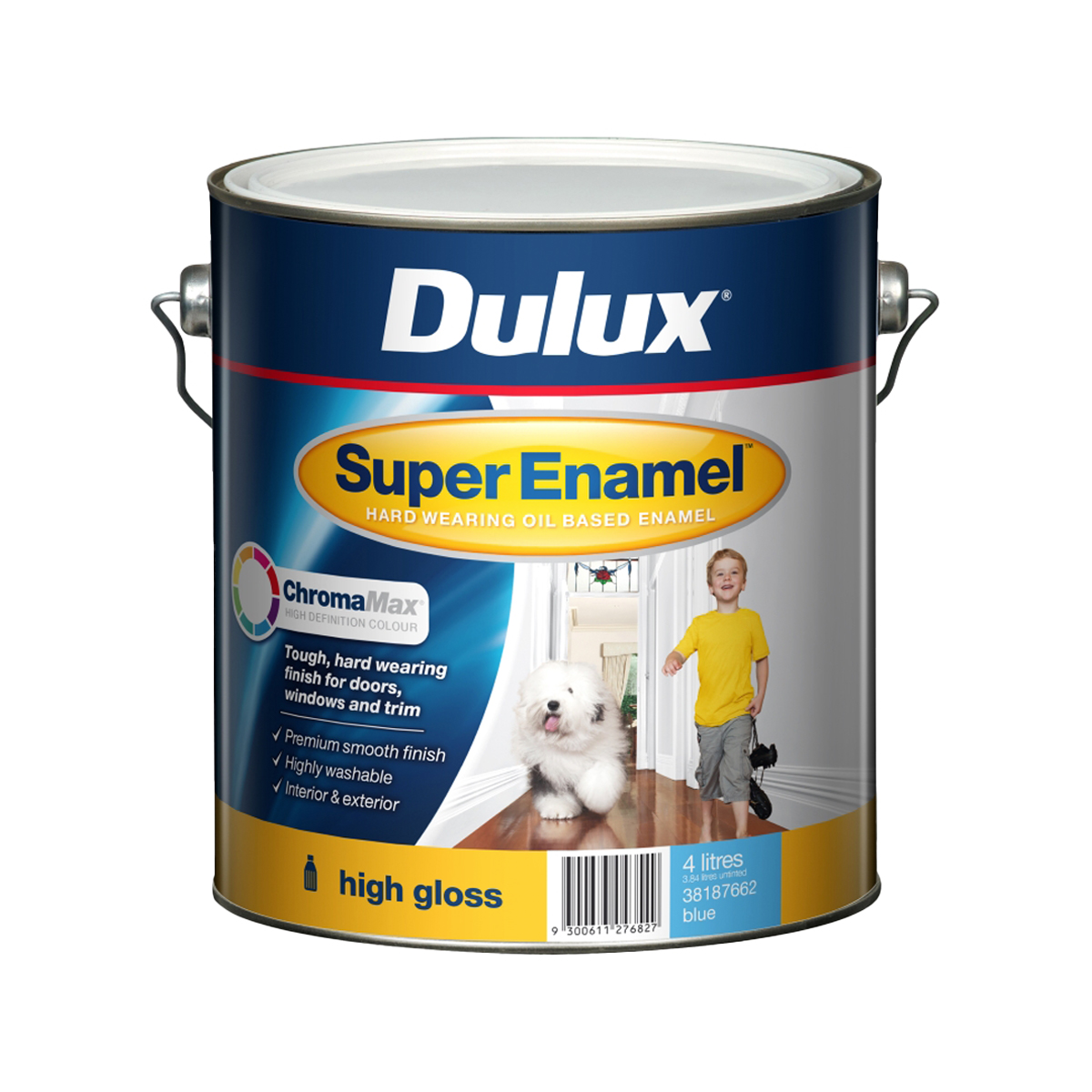 Dulux Super Enamel High Gloss Blue 4L - Inspirations Paint