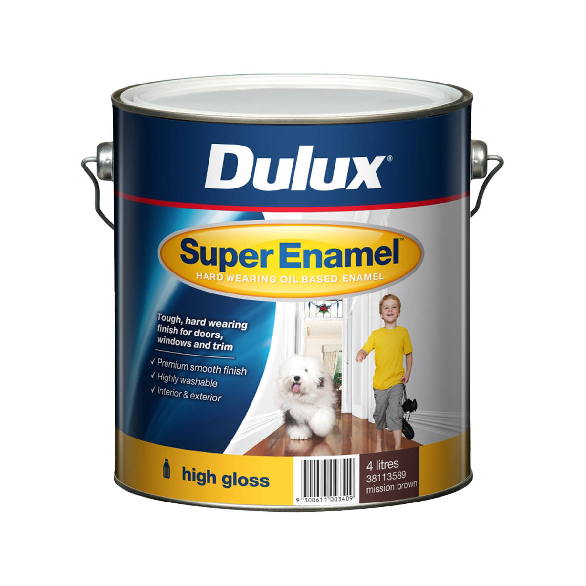 Dulux Super Enamel High Gloss Mission Brown 4L - Inspirations Paint