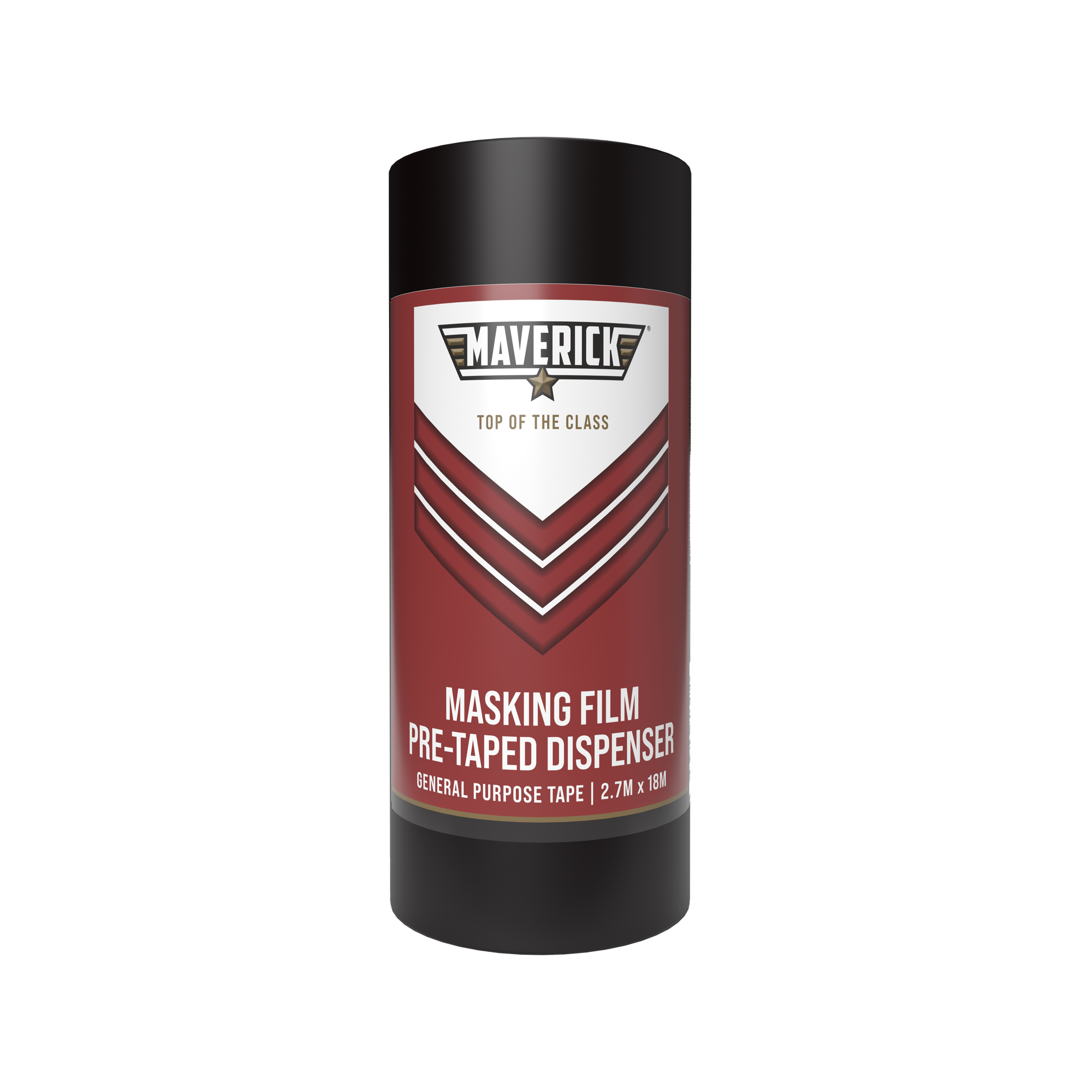 Maverick Masking Film General Purpose Tape with Dispenser 2.7m x 18m ...