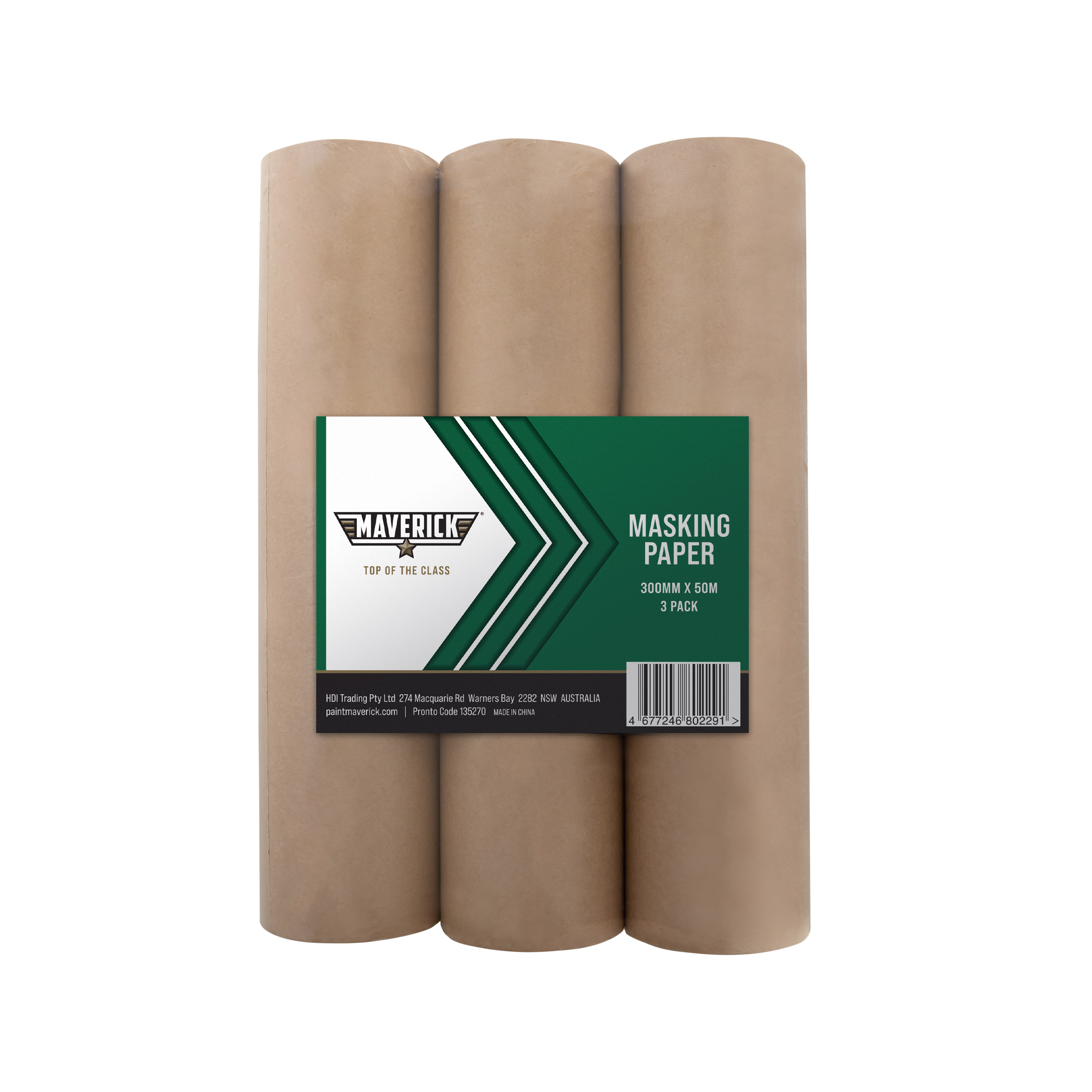 Maverick Masking Paper 300mm x 50m 3 Pack - Inspirations Paint