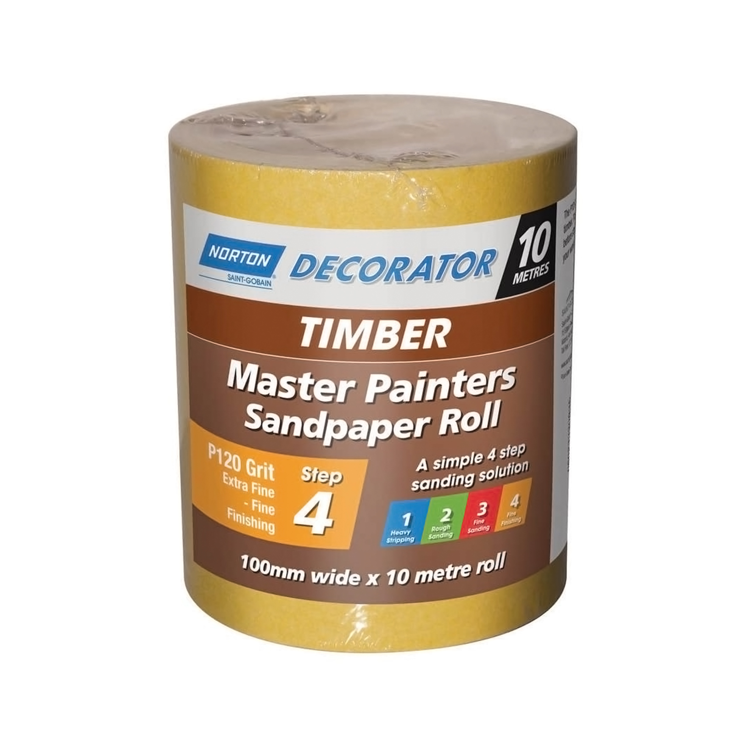Norton Timber Sanding Roll 100mm x 10m 120 Grit - Inspirations Paint