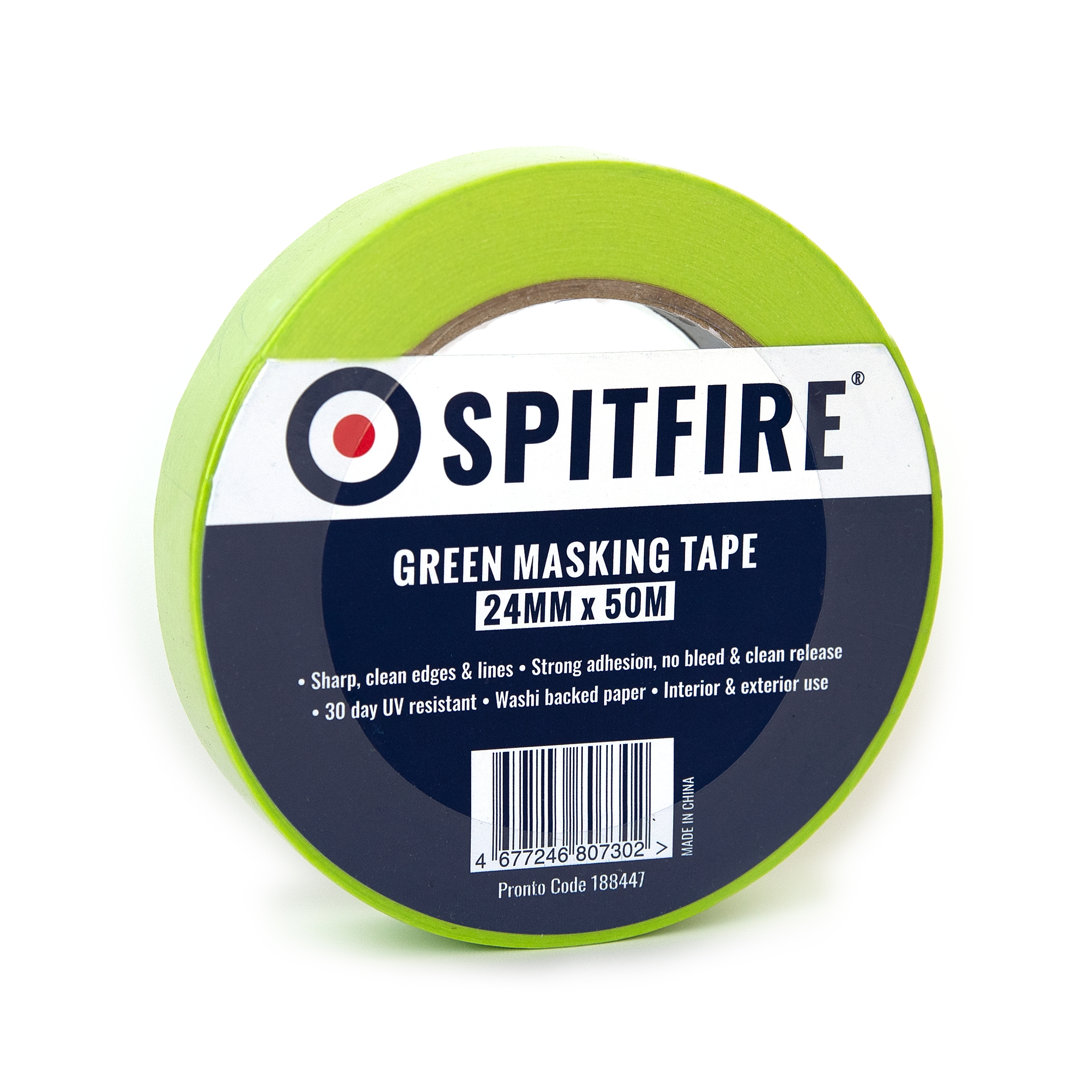 Spitfire Green Masking Tape 24mm x 50m - Inspirations Paint
