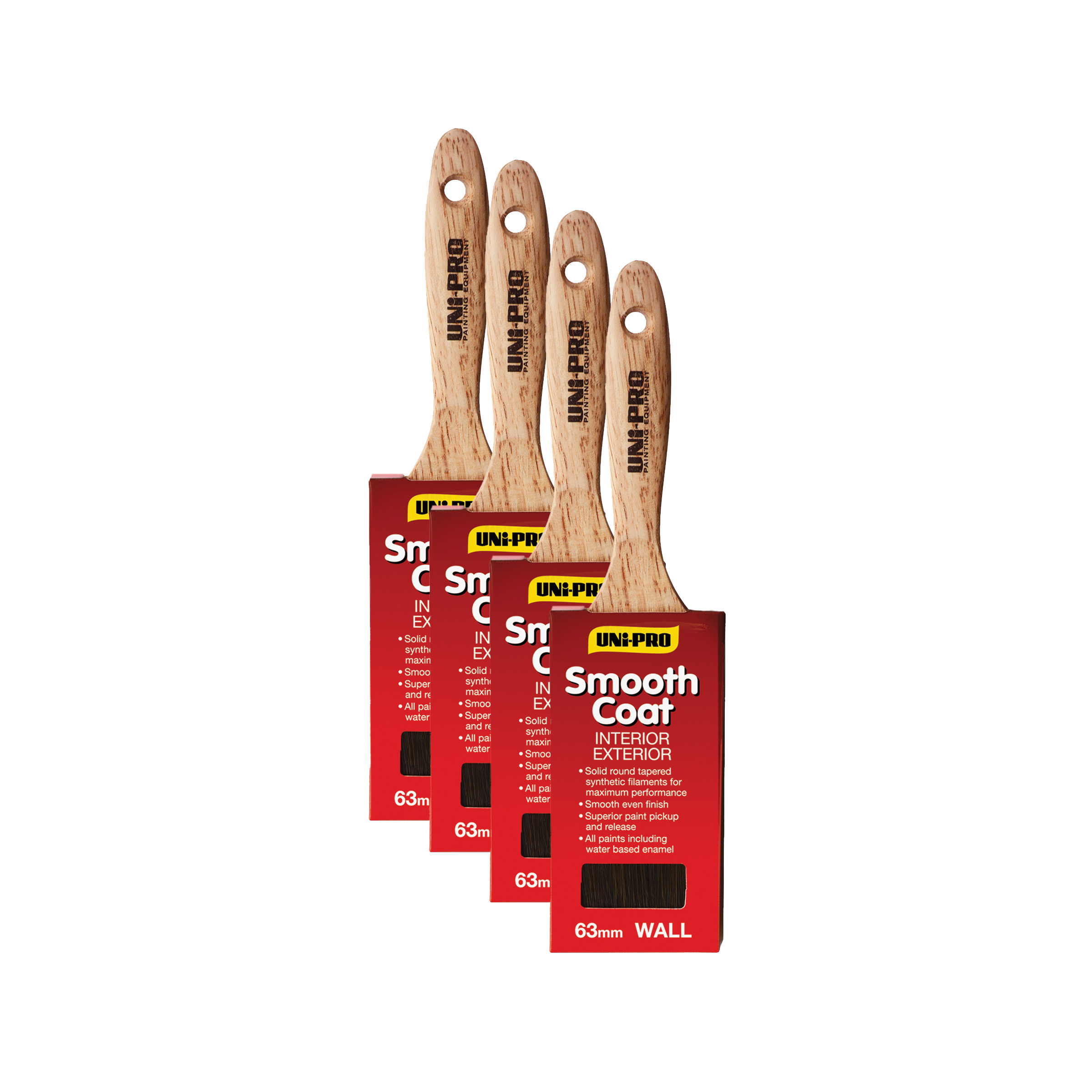 Uni-Pro Smooth Coat Sash Cutter 63mm 4 Pack - Inspirations Paint