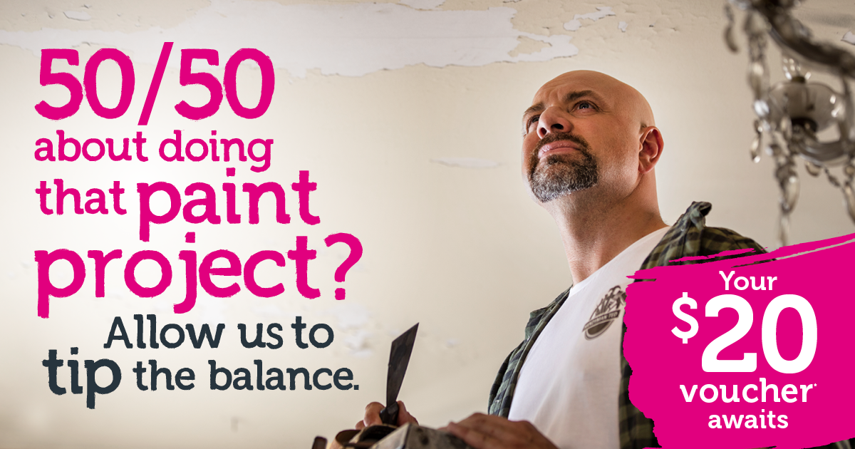 50/50 about doing that paint project? Allow us to tip the balance ...